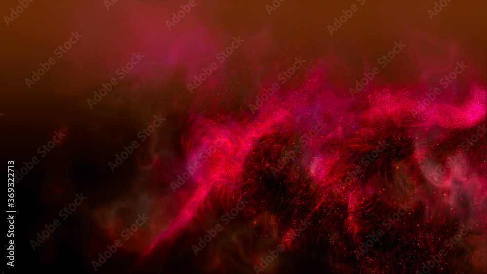 Hubble Views a Galaxy Fit to Burst. 3d render illustration. Deep space ...