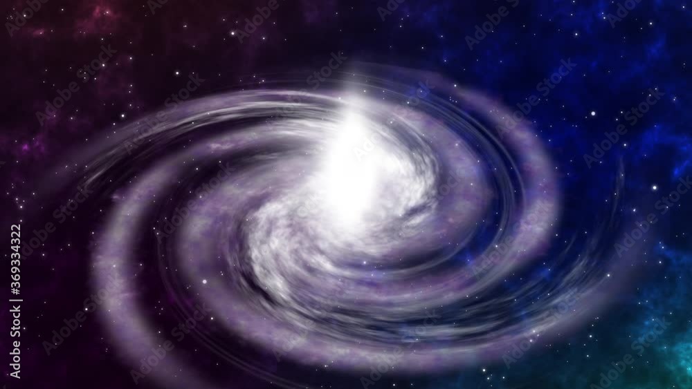 Screen Flying to Rotating Spiral Galaxy Space Floating Space Background ...