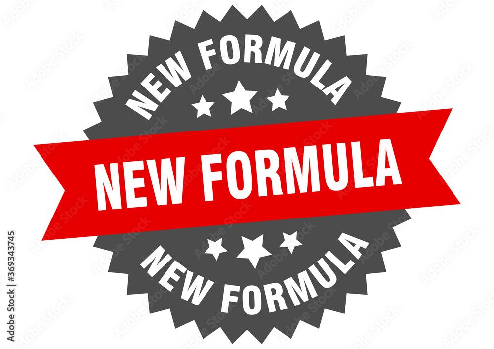 new formula round isolated ribbon label. new formula sign Stock Vector ...