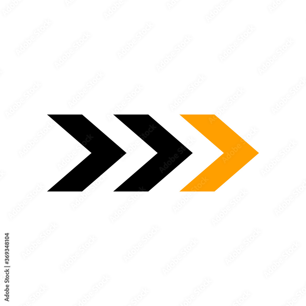 Accelerate arrow right for logo or icon Stock Vector | Adobe Stock