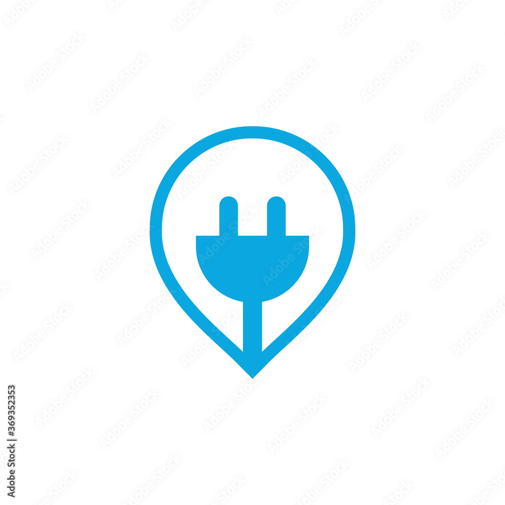 Electrical plug pin vector logo design. Power energy symbol. Stock ...