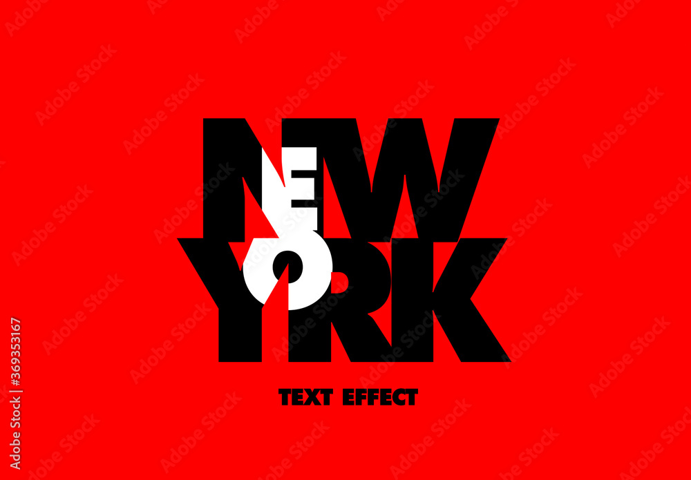 Double Text Effect Stock Template | Adobe Stock