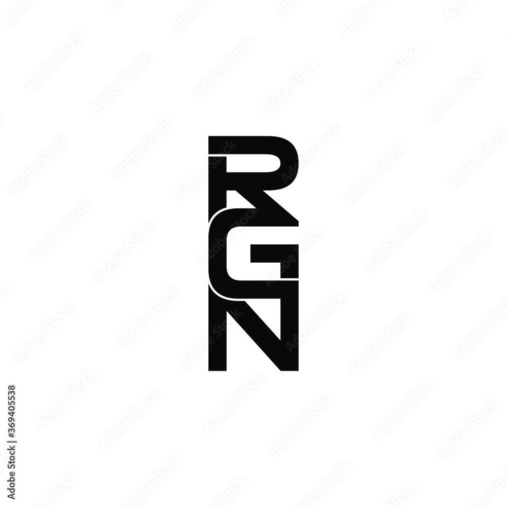rgn letter original monogram logo design Stock Vector | Adobe Stock