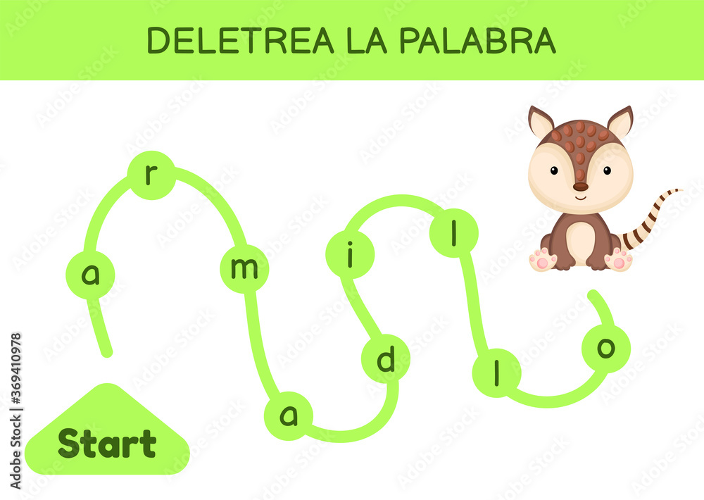 Deletrea la palabra - Spell the word. Maze for kids. Spelling word game ...