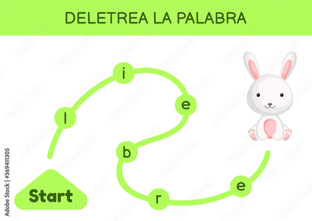 Deletrea la palabra - Spell the word. Maze for kids. Spelling word game ...