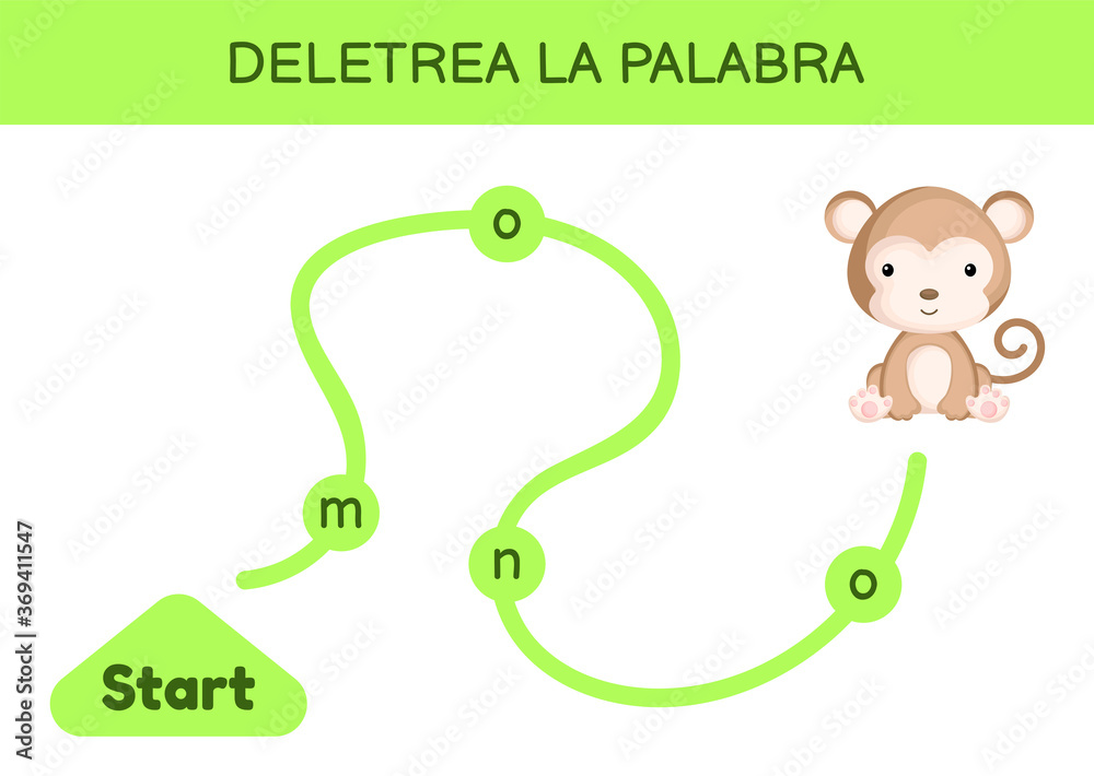Deletrea la palabra - Spell the word. Maze for kids. Spelling word game ...