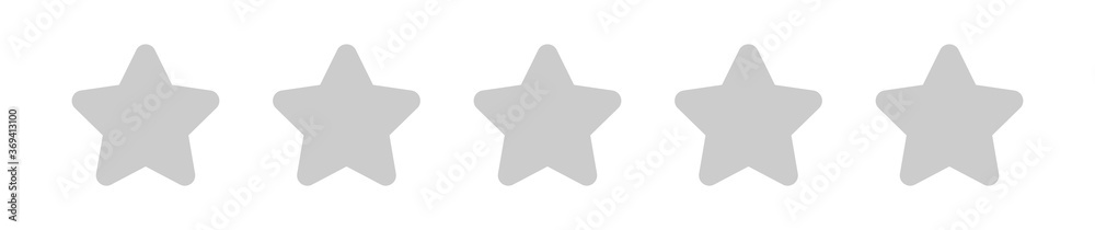 five stars icon cute isolated on white background, chic 5 star shape ...