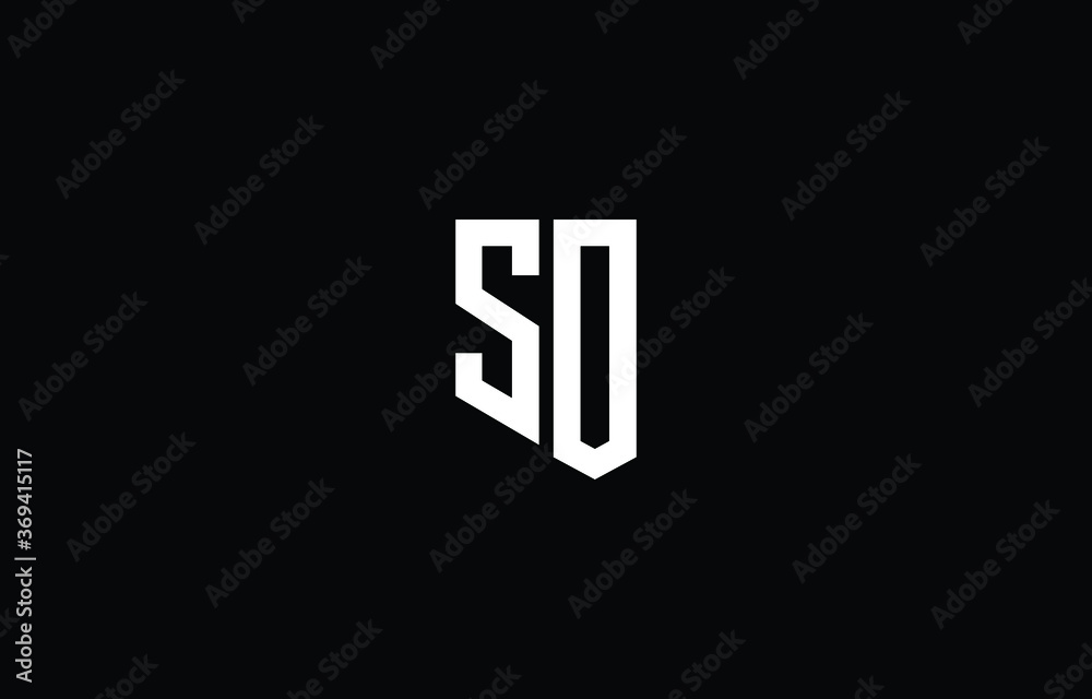 SO logo design concept with background. Initial based creative minimal ...