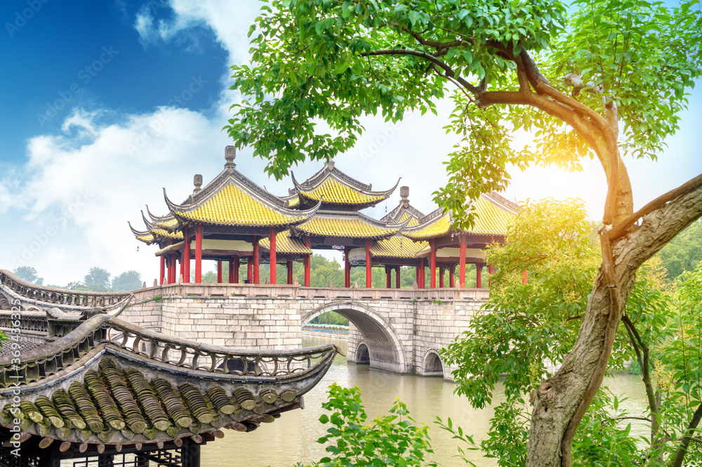 Wuting Bridge, also known as the Lotus Bridge, is a famous ancient ...