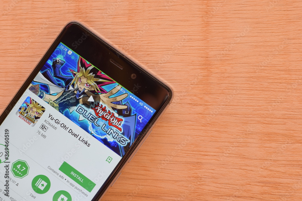 Yu-Gi-Oh! Duel Link dev app on Smartphone screen. Yu-Gi-Oh! is a ...