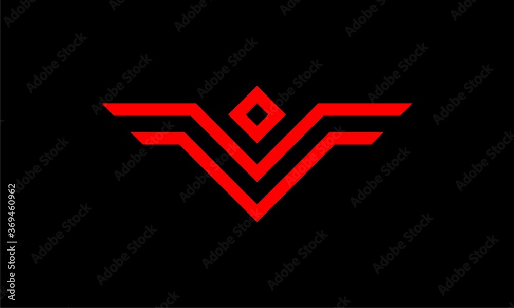 sign, check, icon, tick, symbol, red, wing, diamond Stock Vector ...