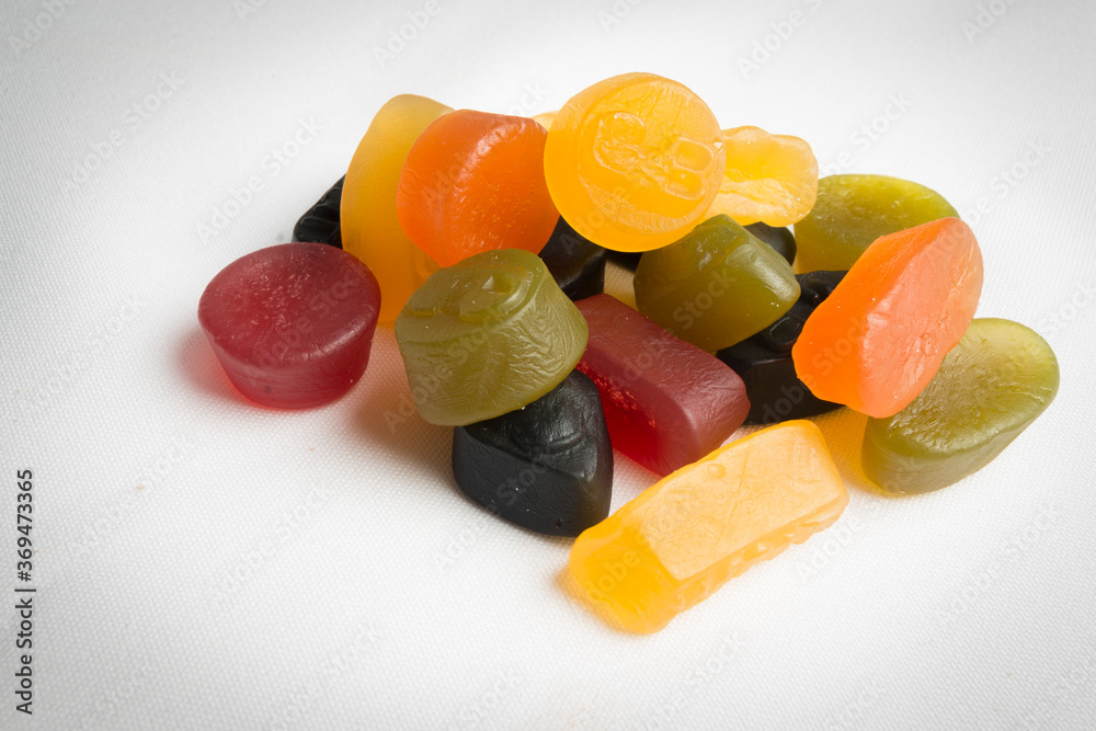 Fotografia do Stock: Gomitas de colores variados. Fotografía en estudio ...