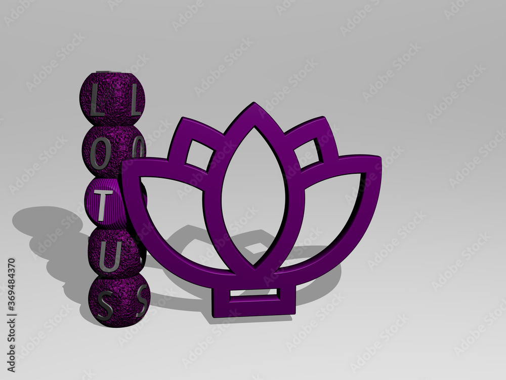 3D graphical image of LOTUS vertically along with text built around the ...