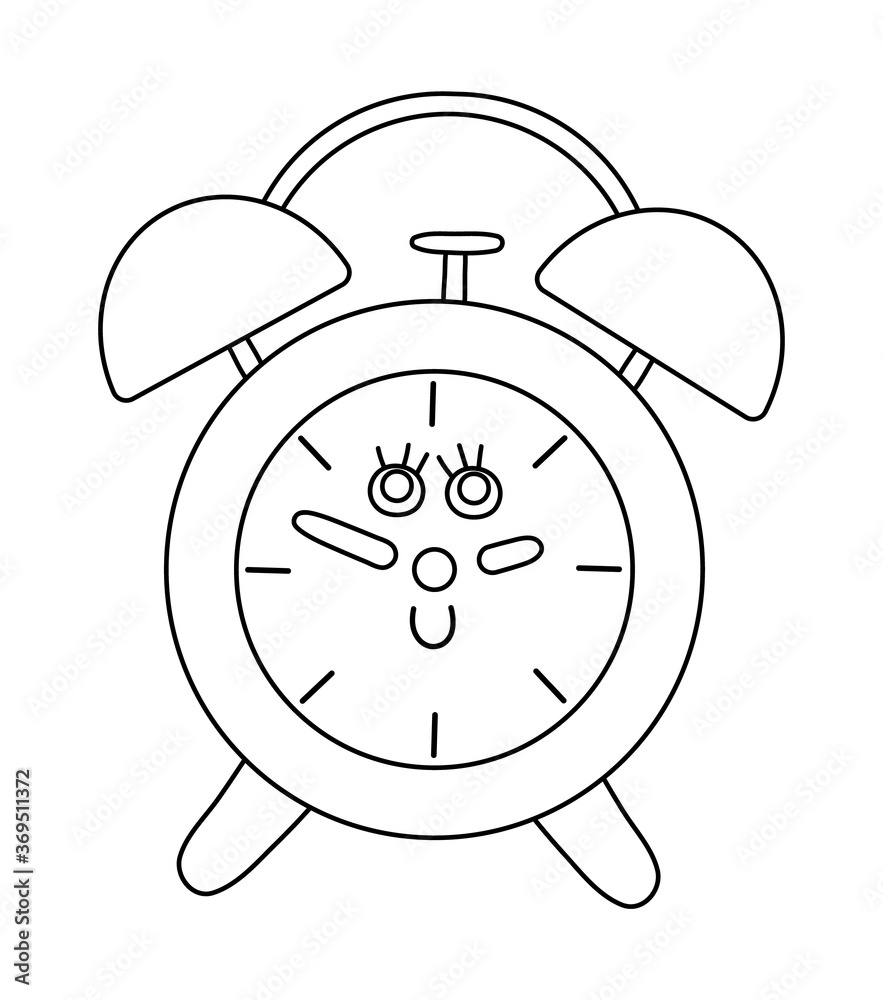 Clock Clipart Black And White
