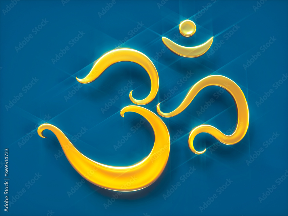 Golden Om Symbol Stock Illustration | Adobe Stock