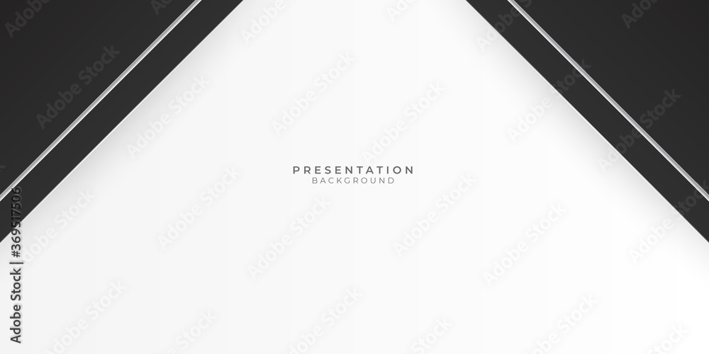 Minimal black white background with blank space of paper layer Stock ...