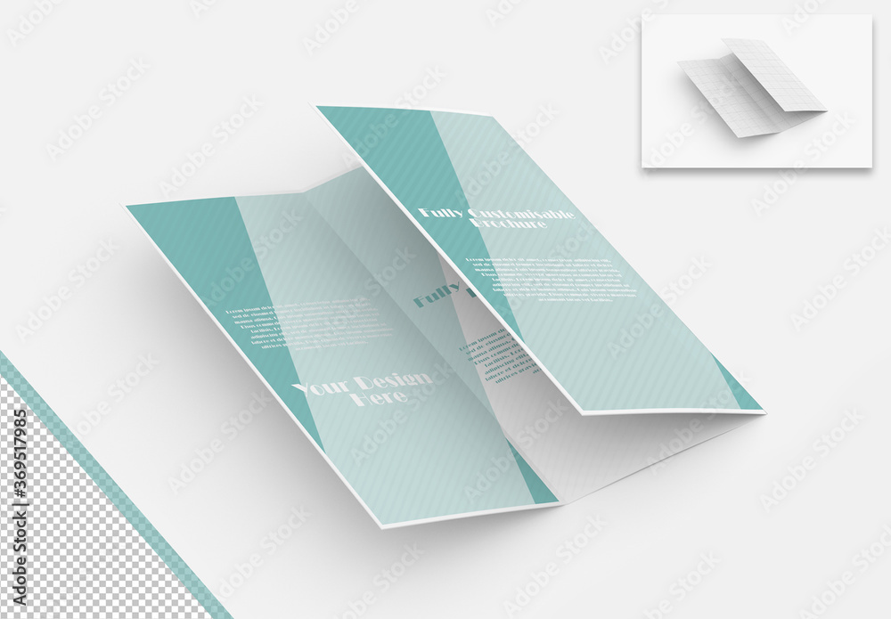 Mockup of a Trifold Brochure Stock Template | Adobe Stock