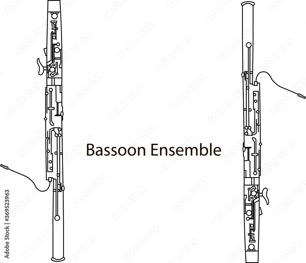 Bassoon Instrument Drawing