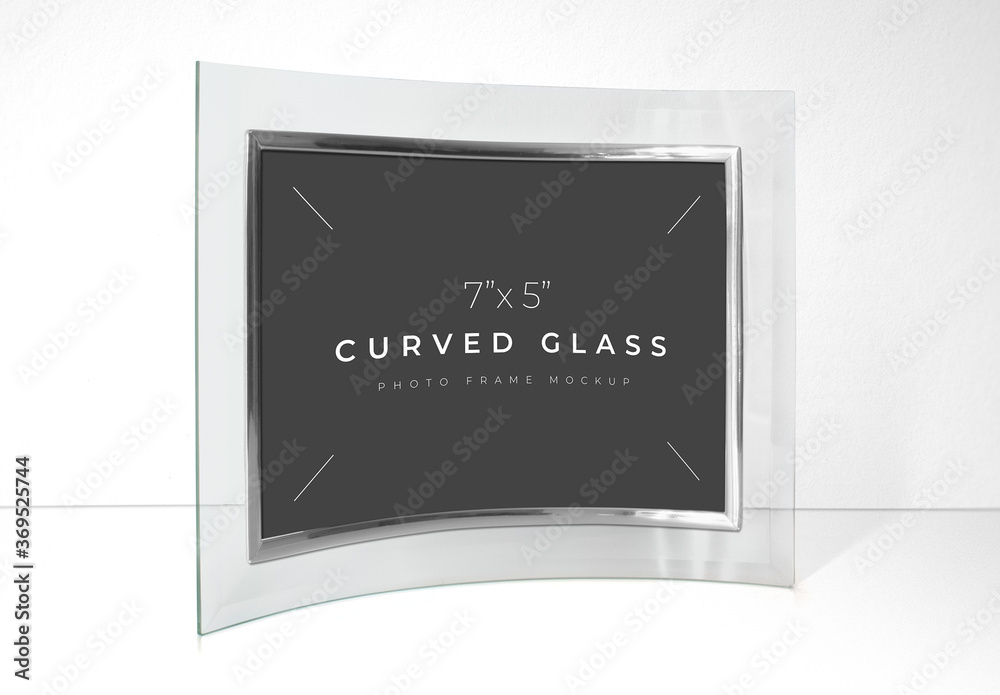 Curved Glass Photo Frame Mockup Stock Template | Adobe Stock