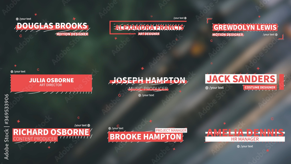 Clean Modern Stylish Lower Third Stock Template | Adobe Stock