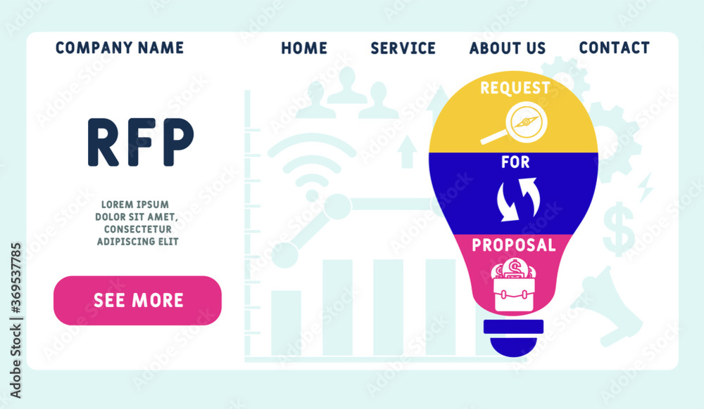 Vector website design template . RFP - Request For Proposal. business ...