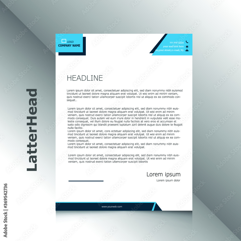 Corporate Letterhead Template Design for your office Stock Vector ...