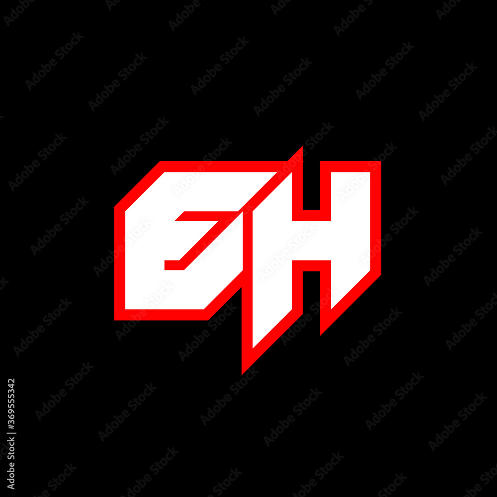 EH logo design, initial EH letter design with sci-fi style. EH logo for ...