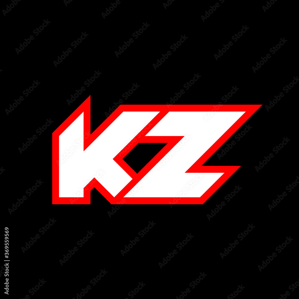 KZ logo design, initial KZ letter design with sci-fi style. KZ logo for ...