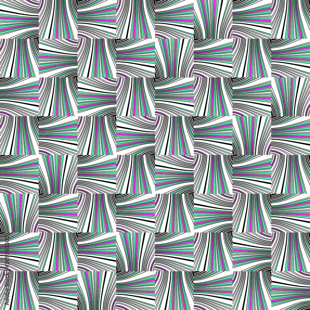 Seamless pattern with bulge horizontal and vertical colored segments ...