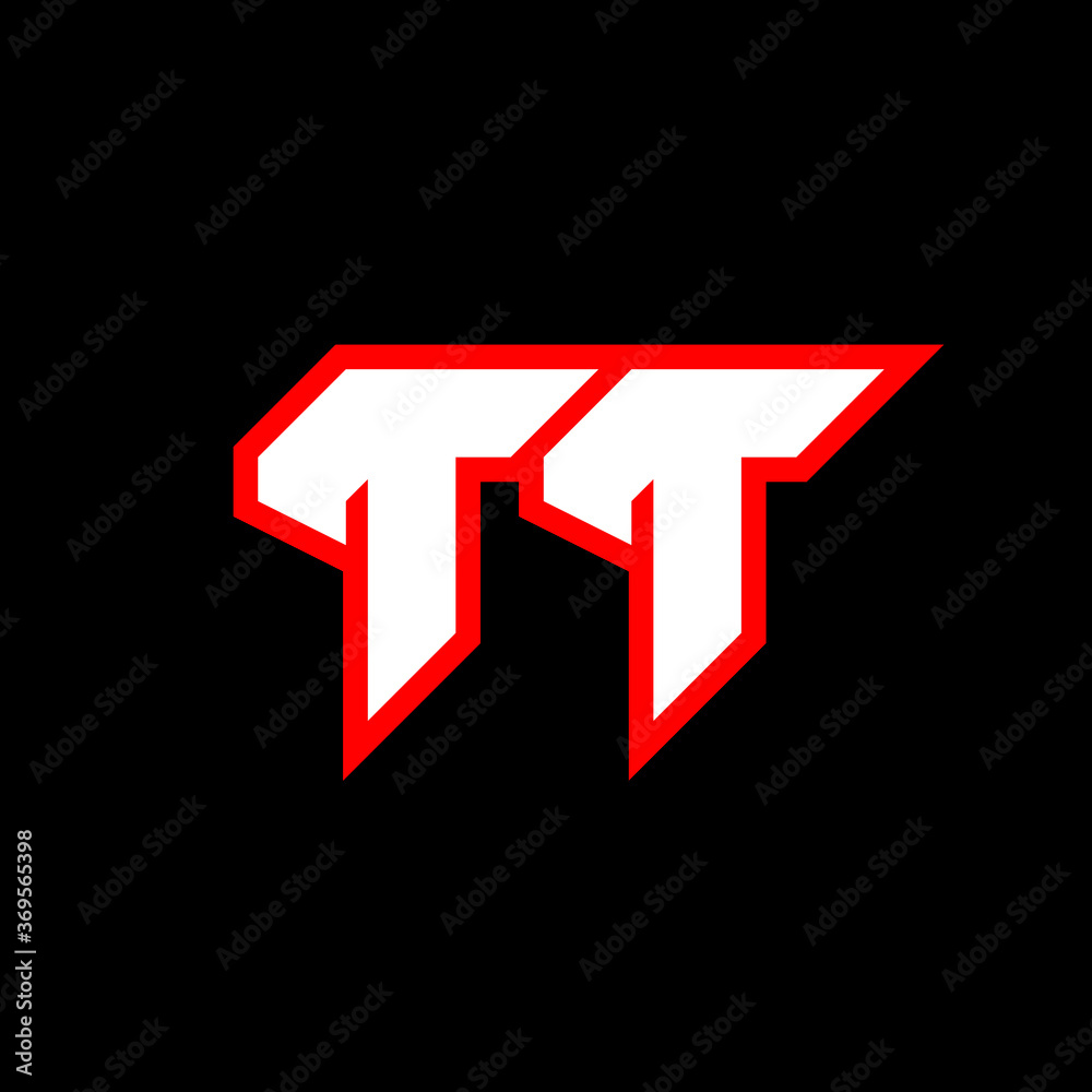 TT logo design, initial TT letter design with sci-fi style. TT logo for ...