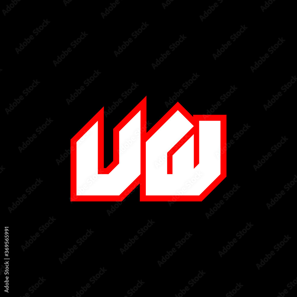 UW logo design, initial UW letter design with sci-fi style. UW logo for ...