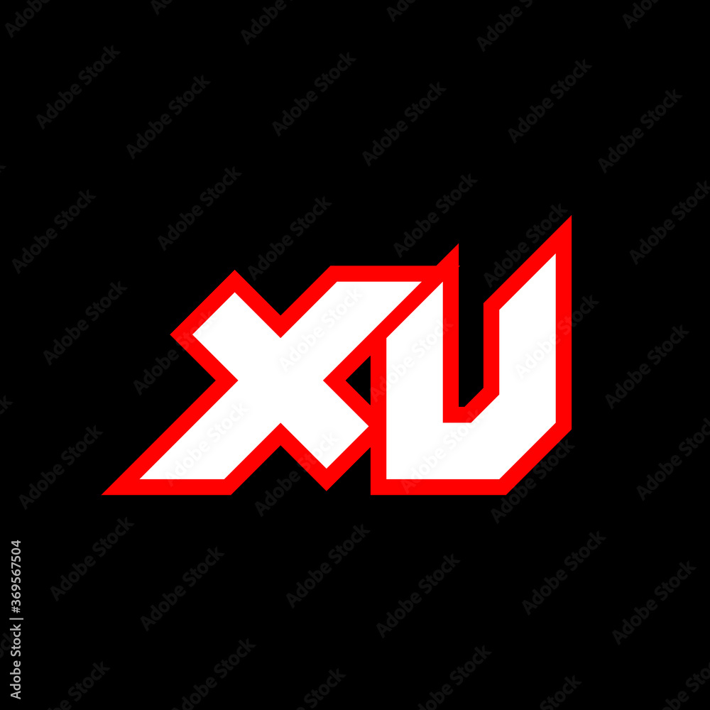 XU logo design, initial XU letter design with sci-fi style. XU logo for ...