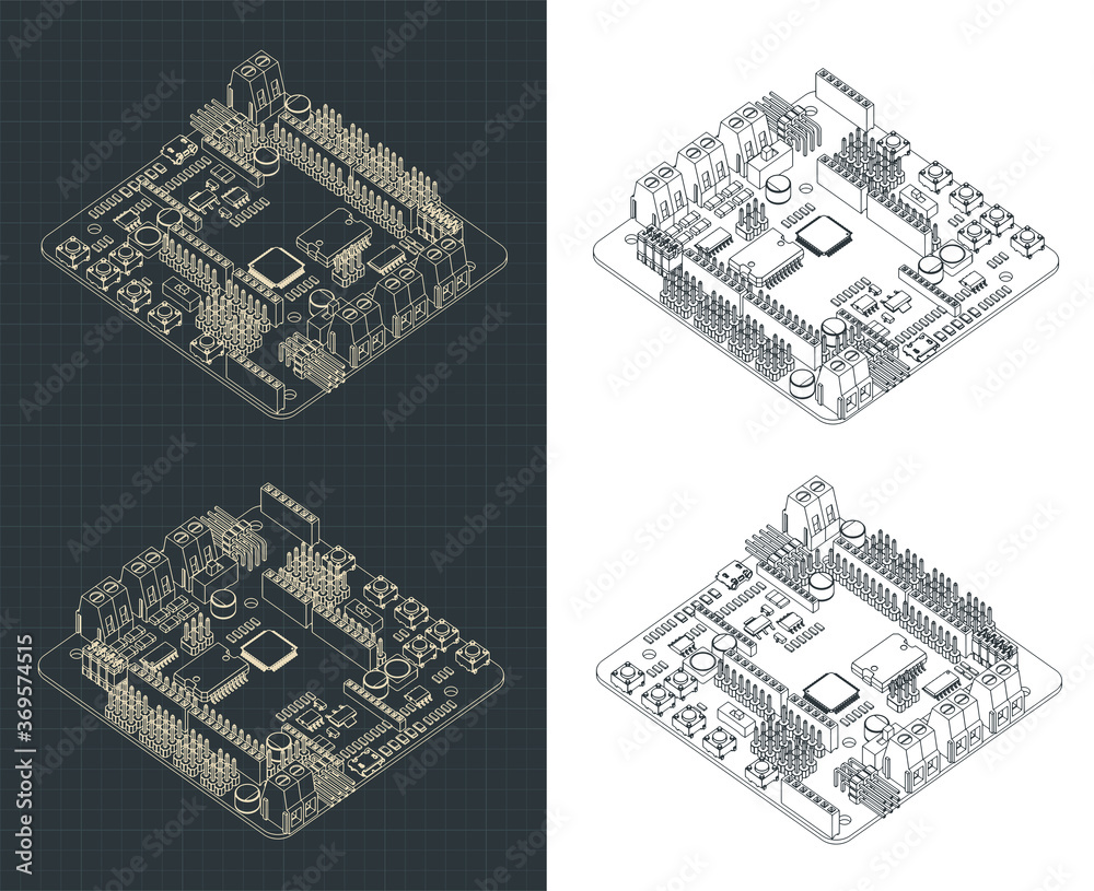 Arduino RoMeo V2 Drawings Stock Vector | Adobe Stock