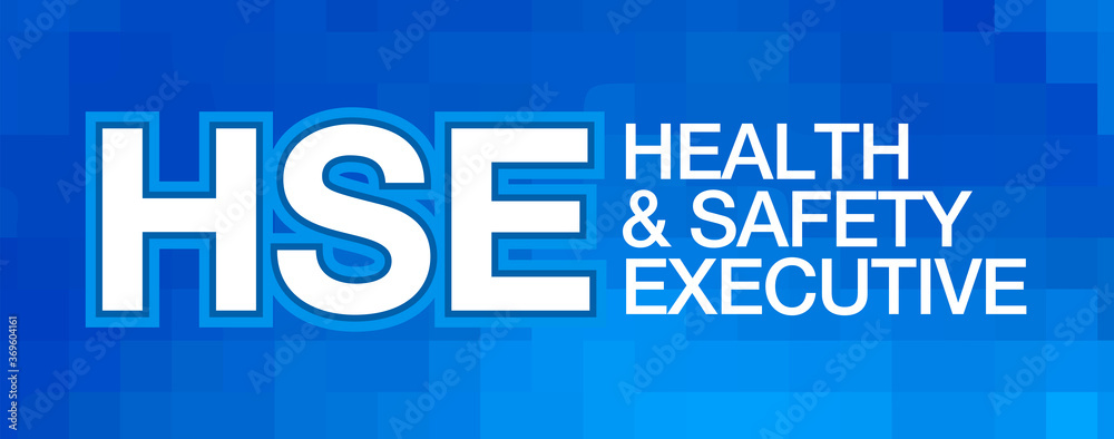 HSE – Health and Safety Executive Acronym, Modern Background Design ...