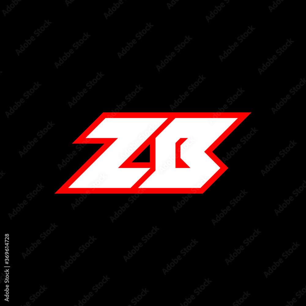 ZB logo design, initial ZB letter design with sci-fi style. ZB logo for ...