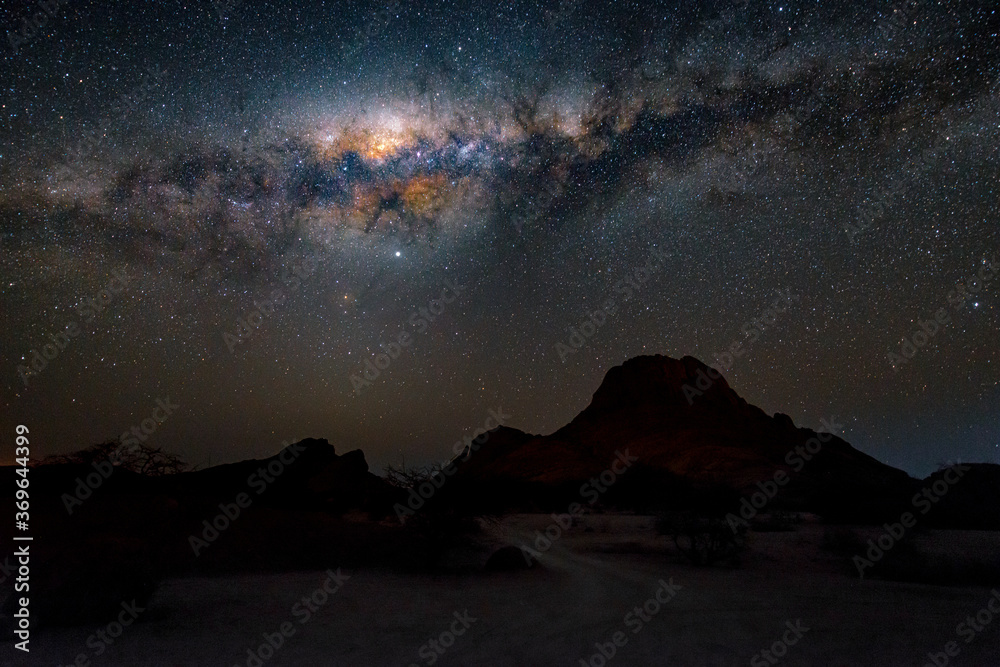 Milky Way seen near Spitzkoppe in Namibia Stock Photo | Adobe Stock