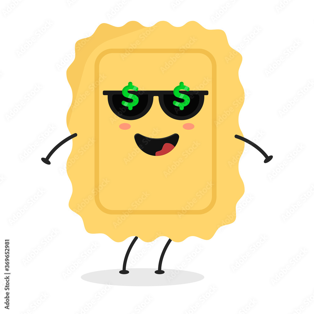 Cute flat cartoon Italian pasta illustration. Vector illustration of ...