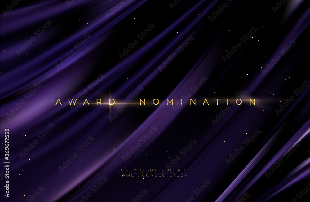 Awarding the nomination ceremony luxury black wavy background with ...