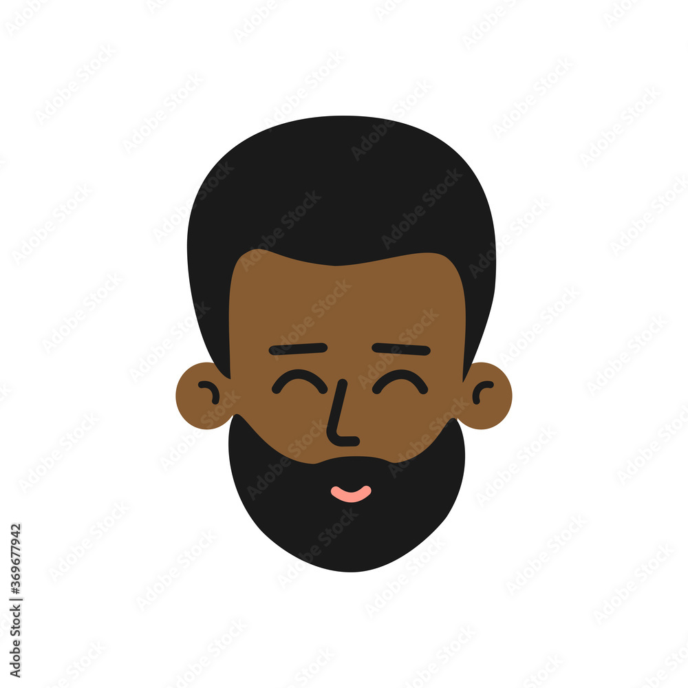 Black Man Cartoon Face