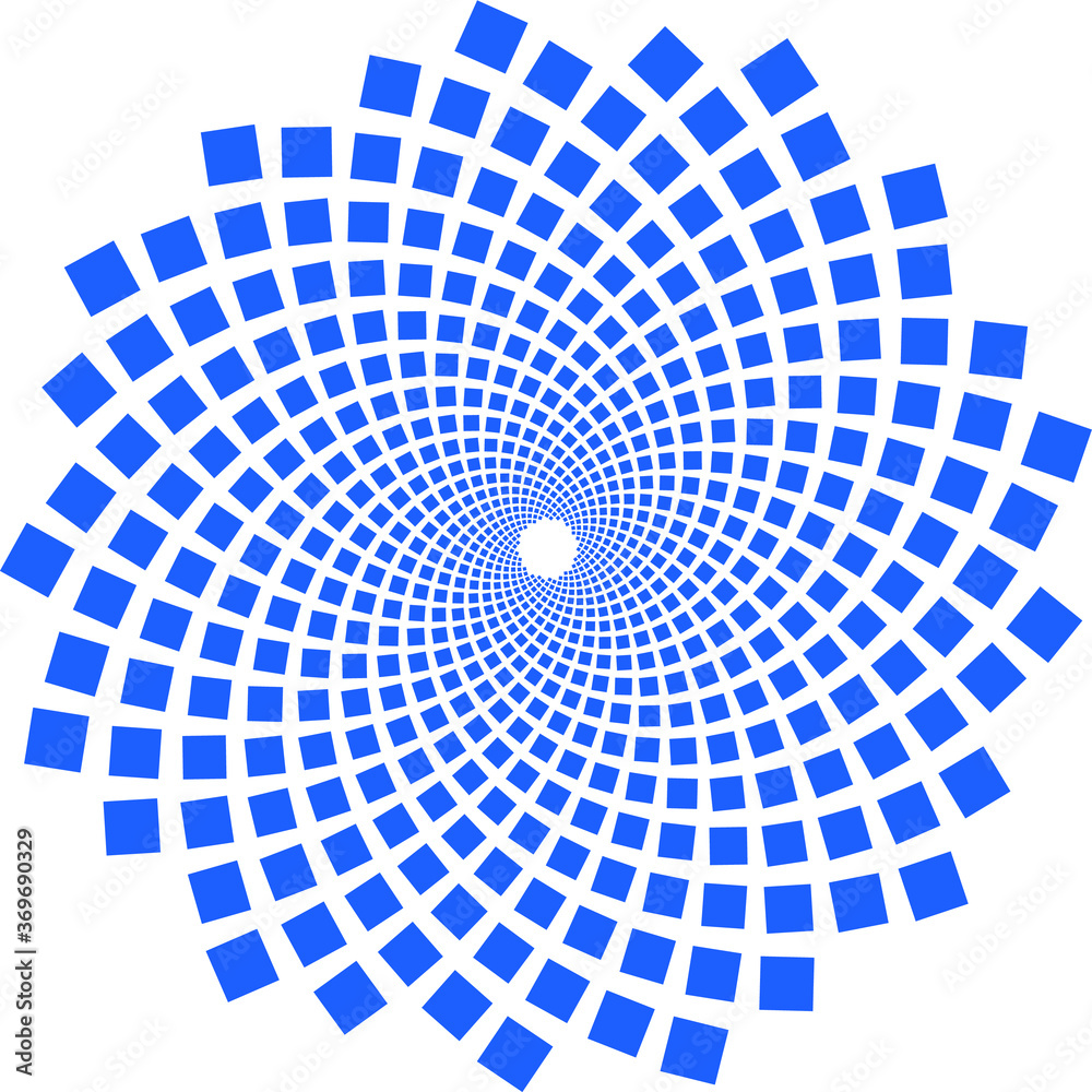 Square Placed in fibonacci pattern Stock Vector | Adobe Stock