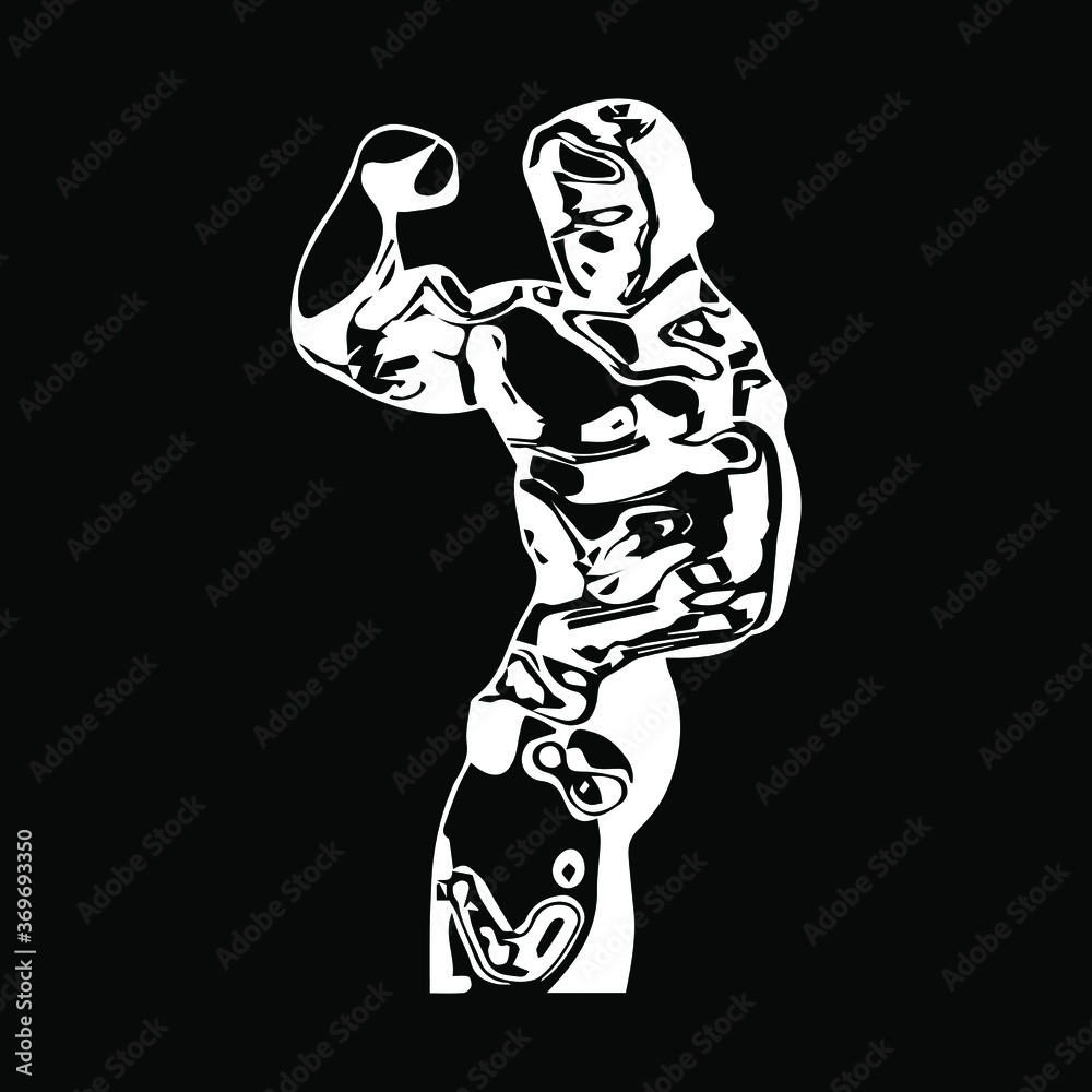 Vecteur Stock Arnold Schwarzenegger Portrait Illustration. Bodybuilder ...