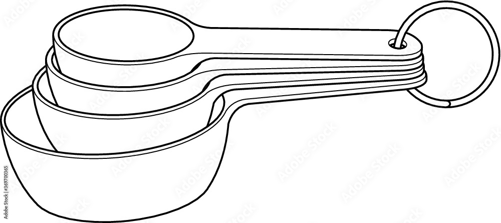 a measuring cup drawing
