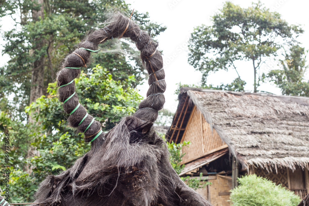 21 December 2008, Banten, West Java, Indonesia: Houses Made of Bamboo ...