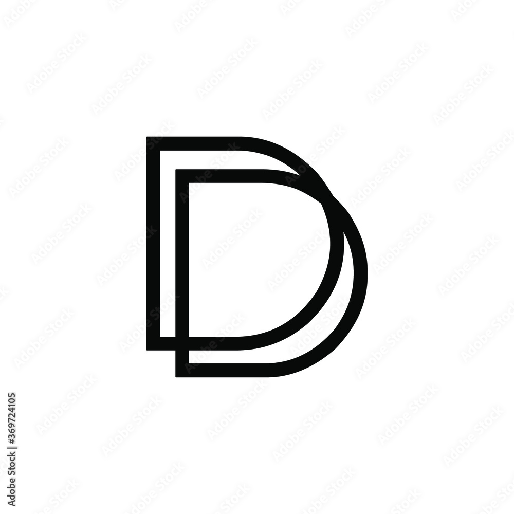 D abjad symbol letter handwriting initial Stock Vector | Adobe Stock
