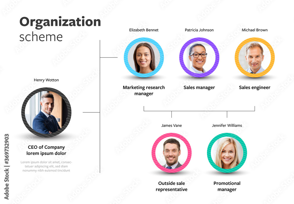 Business Organization Scheme Layout Stock Template | Adobe Stock