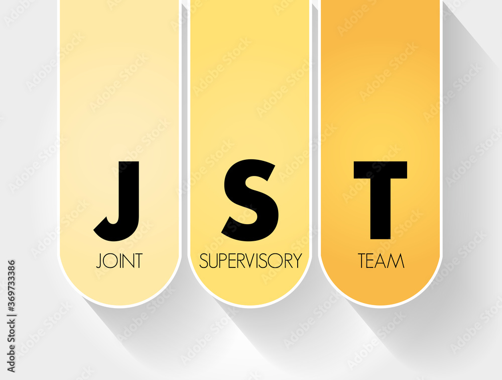 JST - Joint Supervisory Team acronym, business concept background Stock ...
