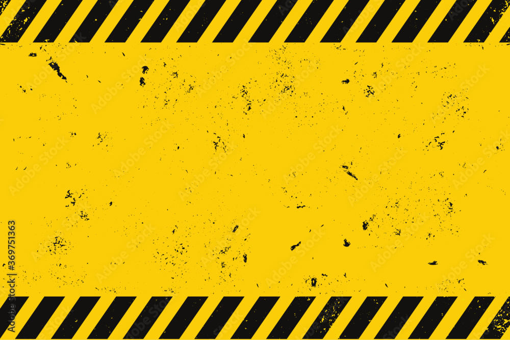 Yellow metal industrial with black warning stripes vector illustration ...