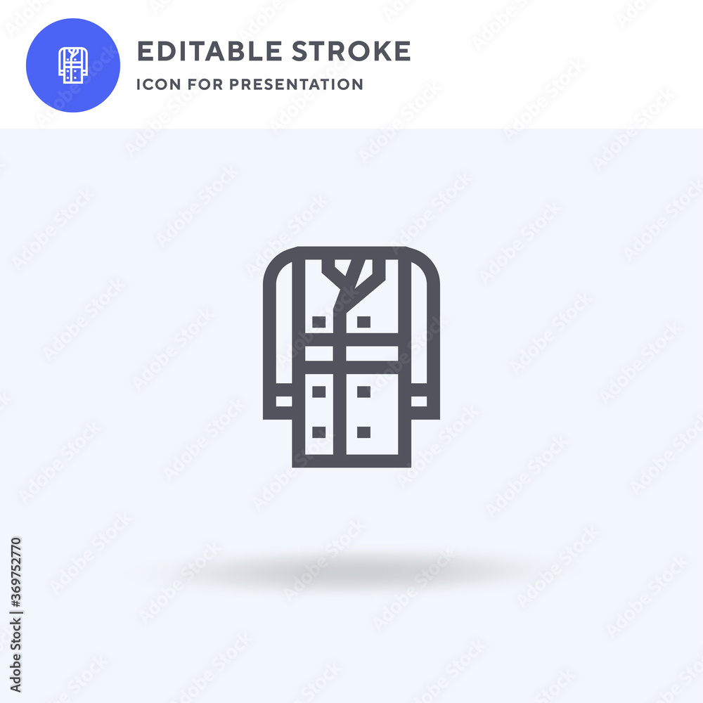 Trench Coat icon vector, filled flat sign, solid pictogram isolated on ...
