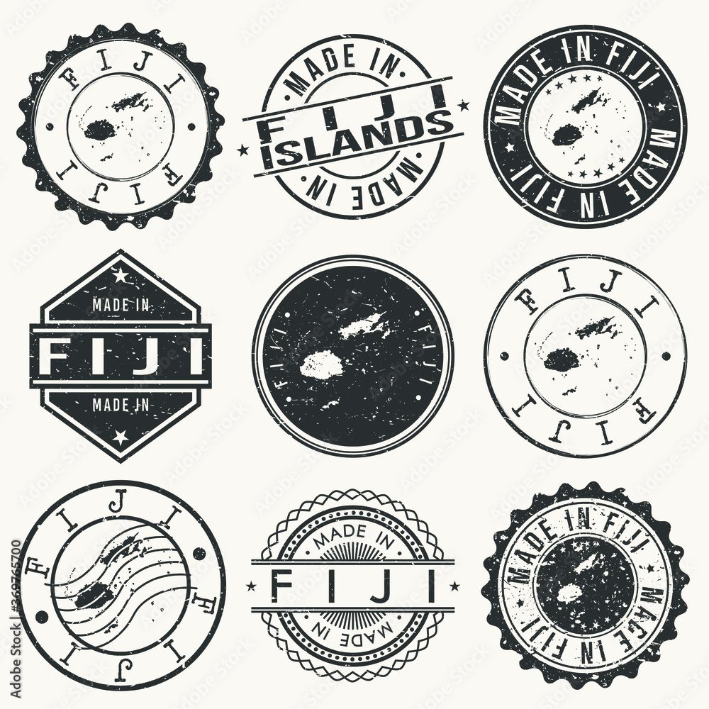 Fiji Islands Travel Stamp Made In Product Stamp Logo Icon Symbol Design ...
