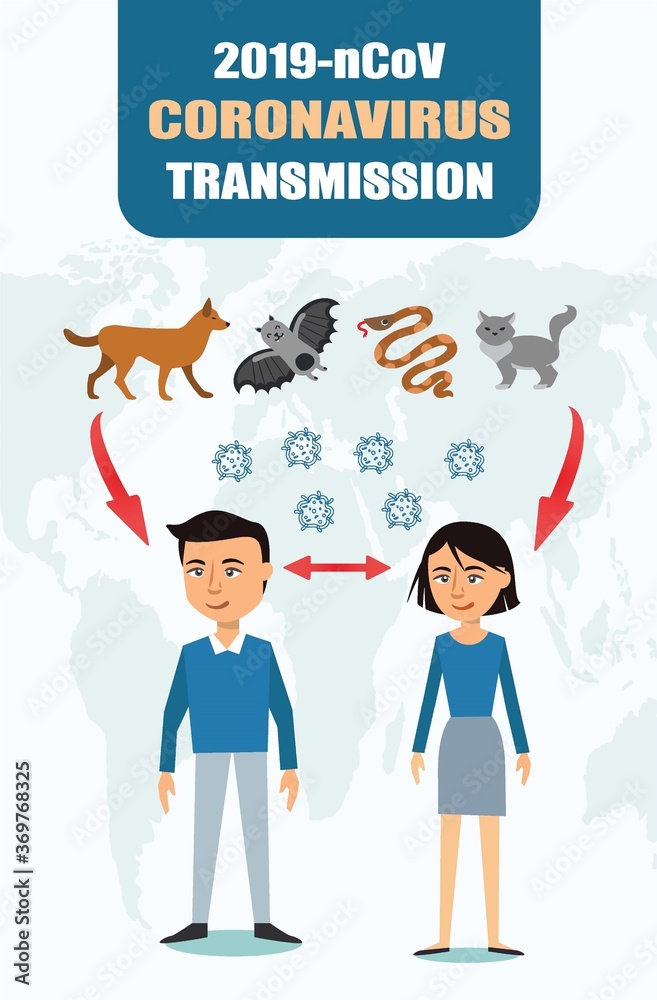 2019-nCoV Coronavirus transmission vector. Transmission of Coronavirus ...